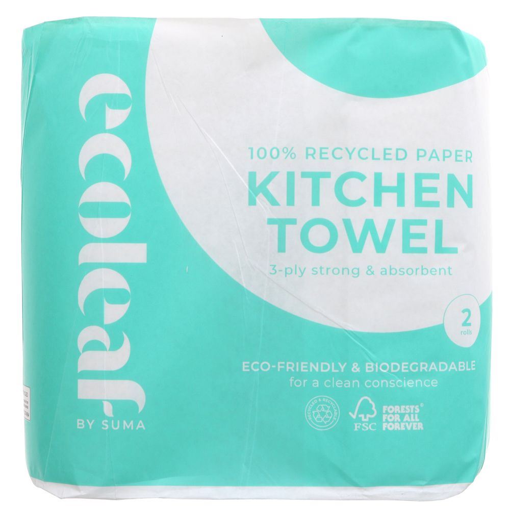 Suma Ecoleaf by Suma Kitchen Towel 3 Ply Twin Pack – Health Plus Living