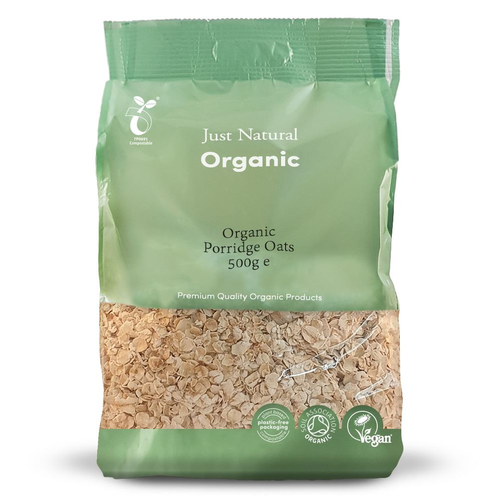 Just Natural Organic Organic Porridge Oats 500g – Health Plus Living