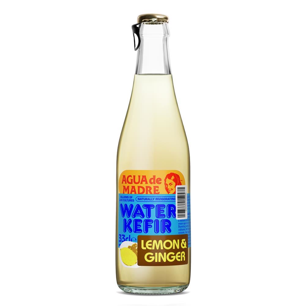 Agua De Madre Lemon & Ginger Kefir 330ml – Health Plus Living