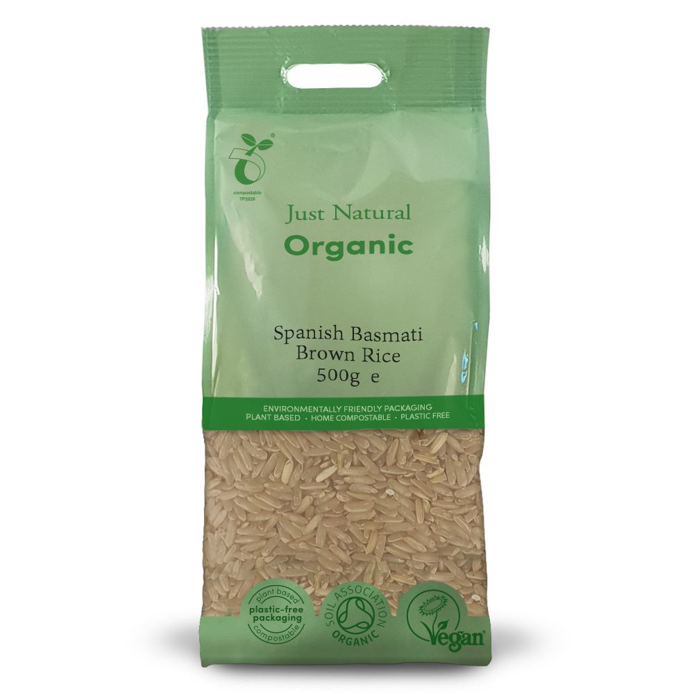 Just Natural Organic Organic Spanish Basmati (Arodelta) Brown Rice 500 ...