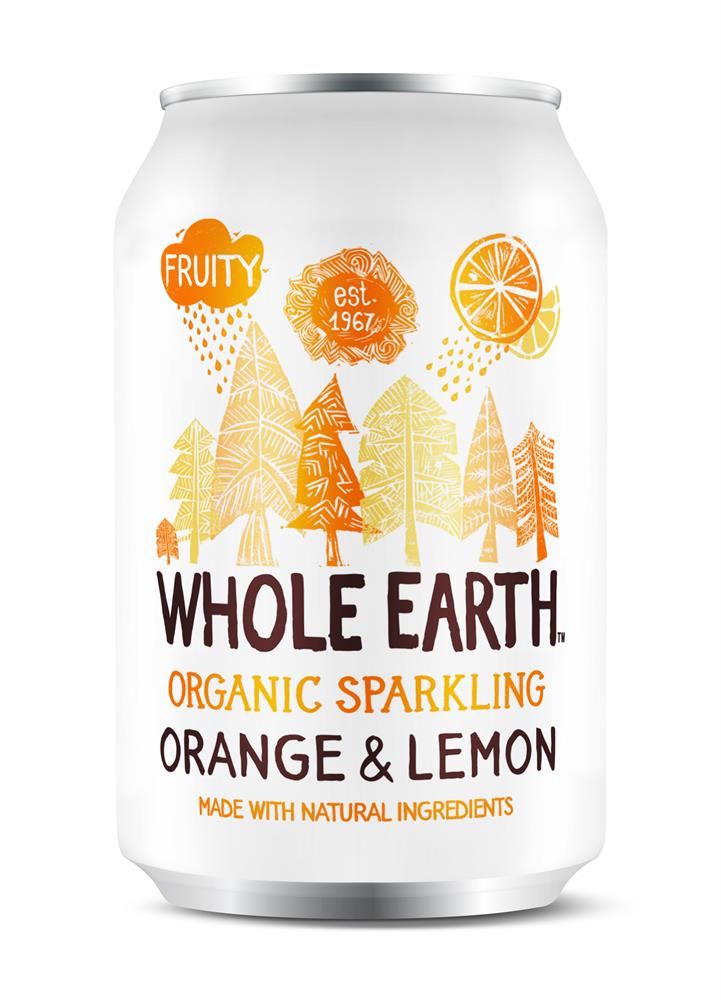 Whole Earth Organic Lightly Sparkling Orange & Lemon Drink 330ml ...
