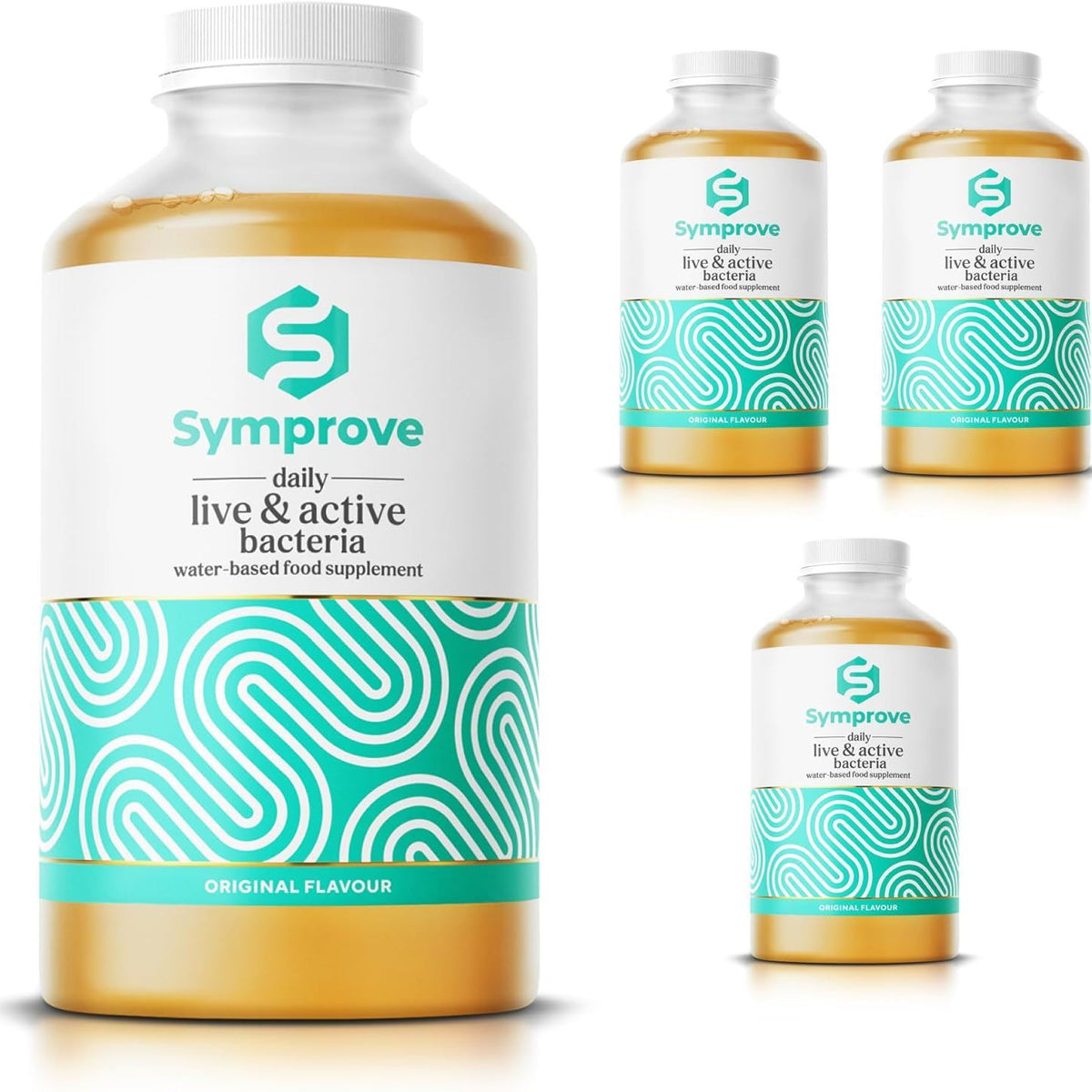 Symprove Original Probiotic Drink with Live Bacteria 500ml - Pack of 4 ...