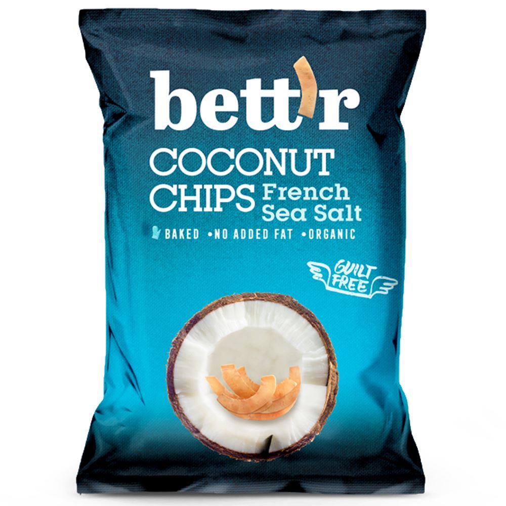 Bettr Coconut Chips with French Sea Salt 40g - 8 Pack – Health Plus Living