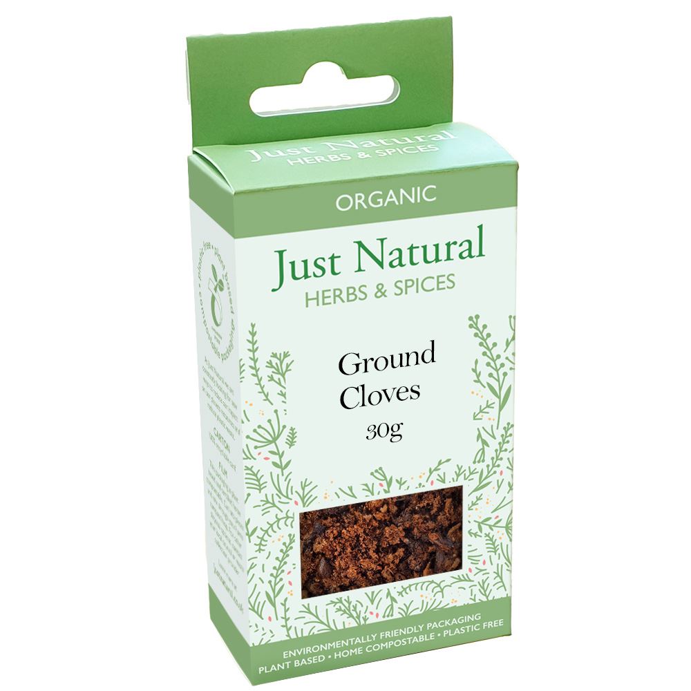 Just Natural Herbs Organic Ground Cloves (Box) 30g – Health Plus Living