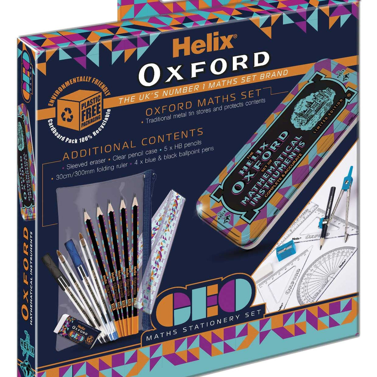 Helix Oxford Geo Complete Maths and Stationary Set - Orange – Health ...