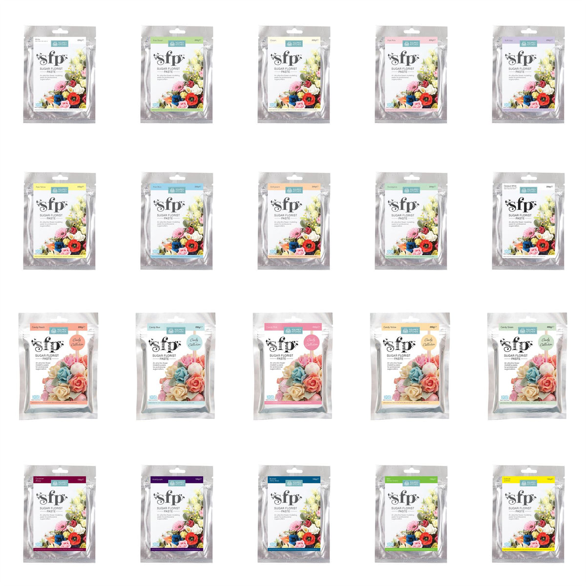 Squires Kitchen SFP Sugar Florist Paste Cake Decorating - All Shades ...