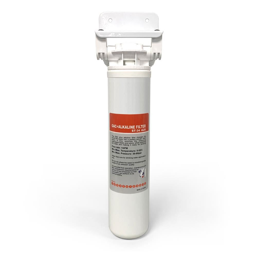 Well Pure 6th Stage GAC + Alkaline Filter with mounting bracket (Optio ...