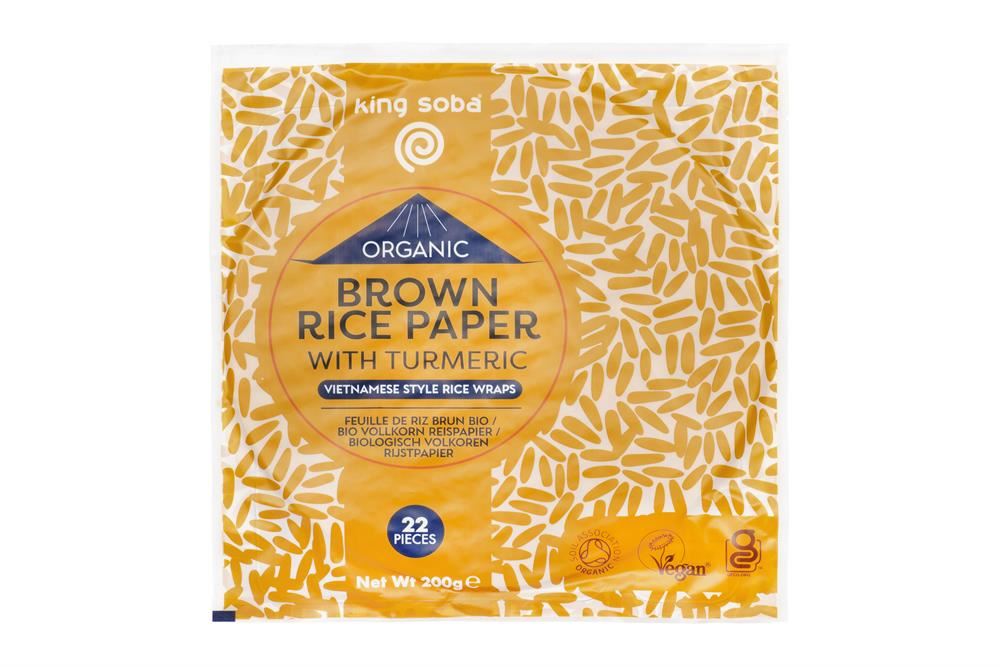 King Soba Organic King Soba Brown Rice Paper with Turmeric 200g ...