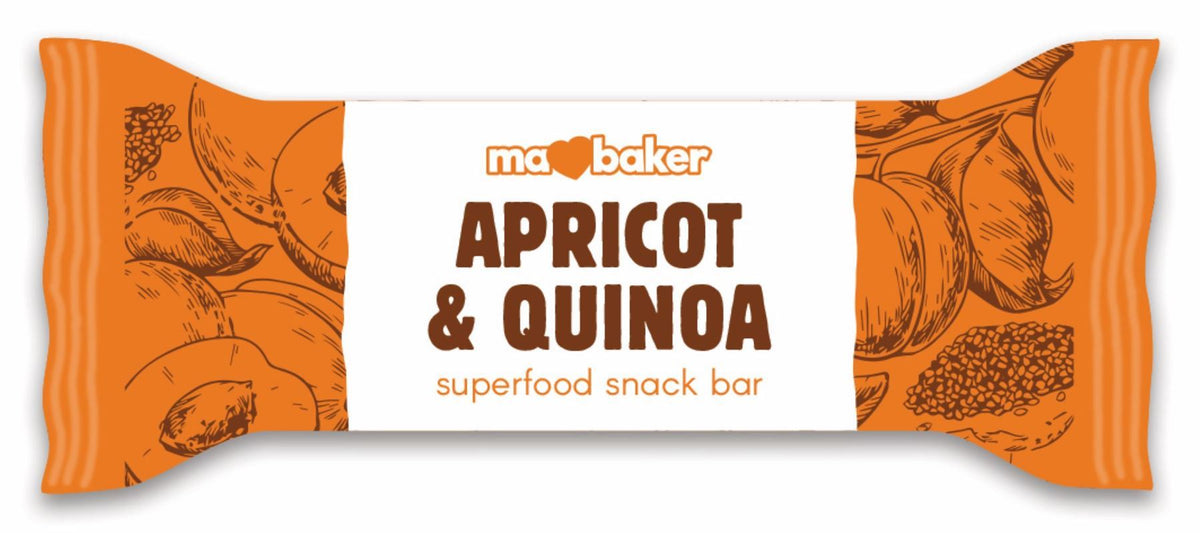 Ma Baker Superfood Snack Bar Apricot & Quinoa 45g - 16 Pack – Health ...