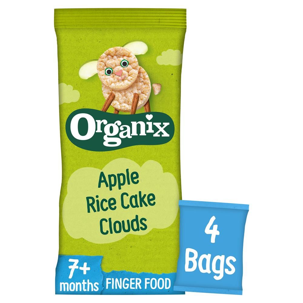 Organix Apple Rice Cake Clouds 4x18g – Health Plus Living