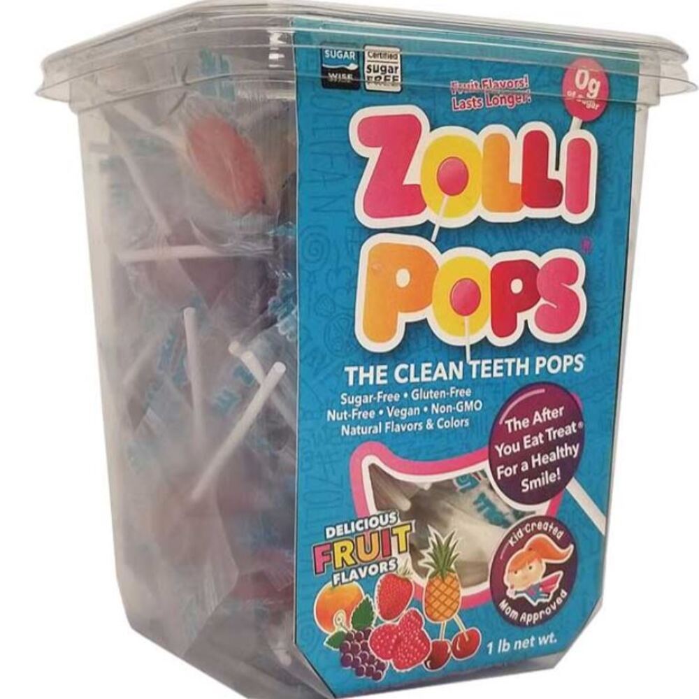 Zolli Pops Sugar Free Mixed Fruit Lollipop Tub 450g – Health Plus Living