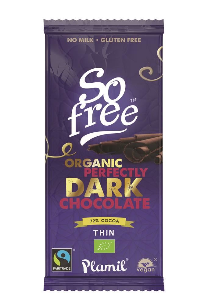 Plamil So Free Organic Perfectly Dark Chocolate 72% Cocoa 80g – Health ...