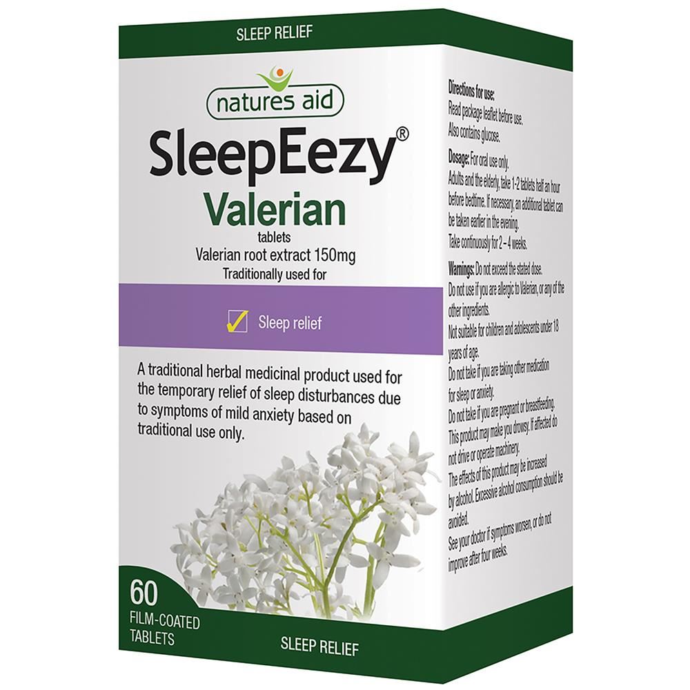 Natures Aid SleepEezy Valerian Root Extract 150mg 60 tablets – Health ...