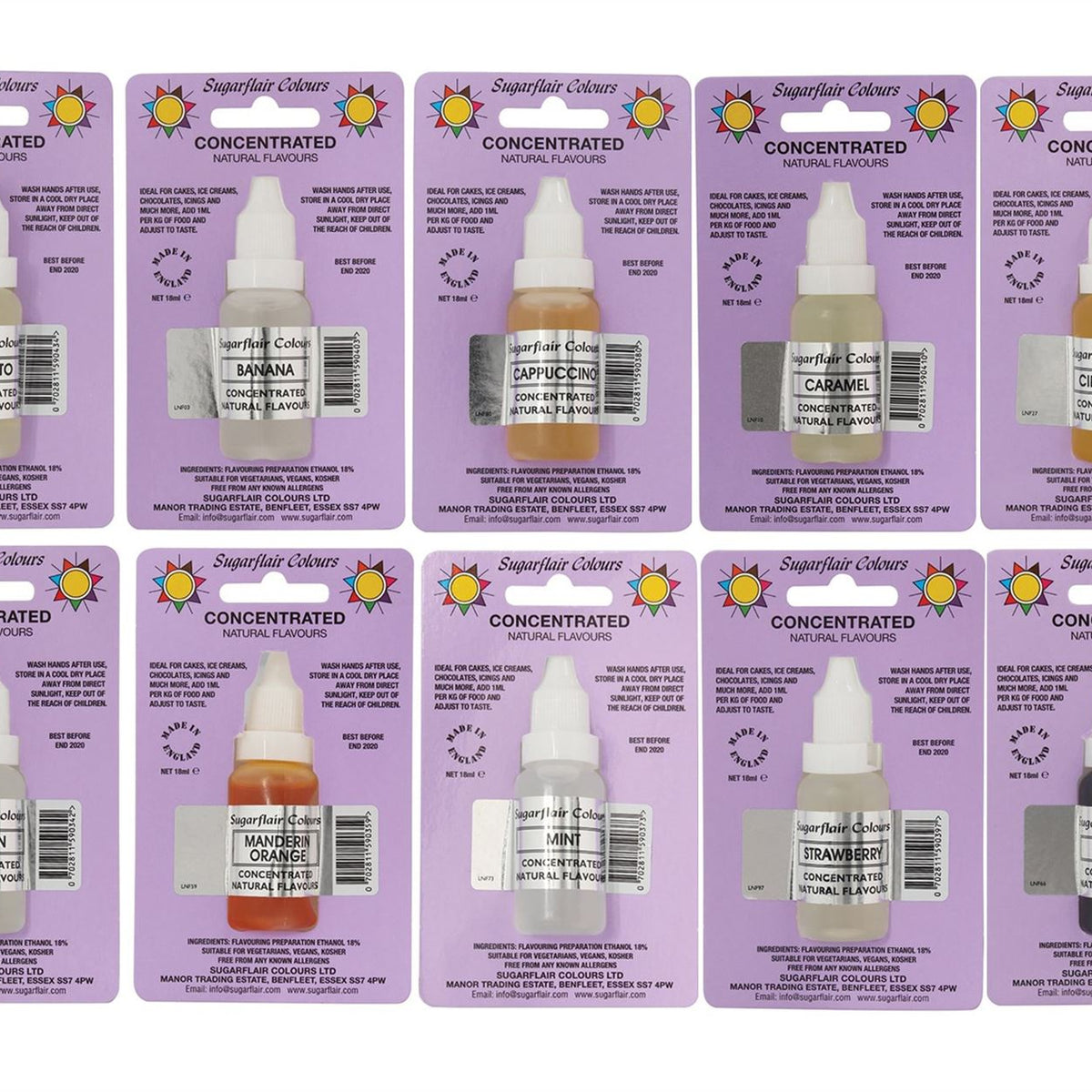 Sugarflair Concentrated NATURAL Food Flavours - 18ml – Health Plus Living