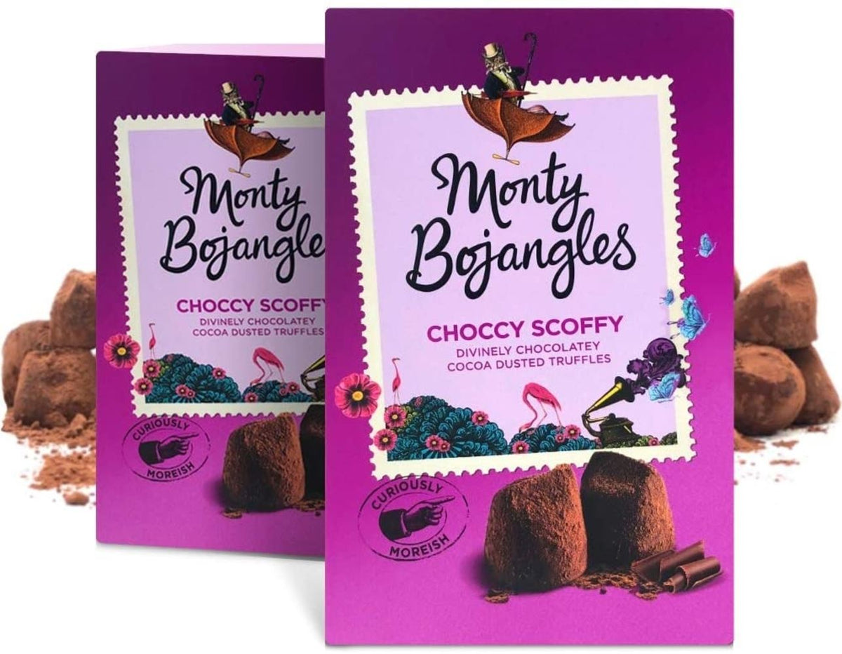 Monty Bojangles MB Choccy Scoffy Cocoa Dusted Truffles Gift Carton 200 ...
