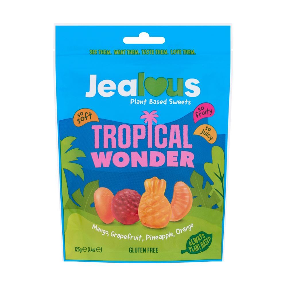 Jealous Sweets Tropical Wonder Plant Based Sweets 125g - 10 Pack ...