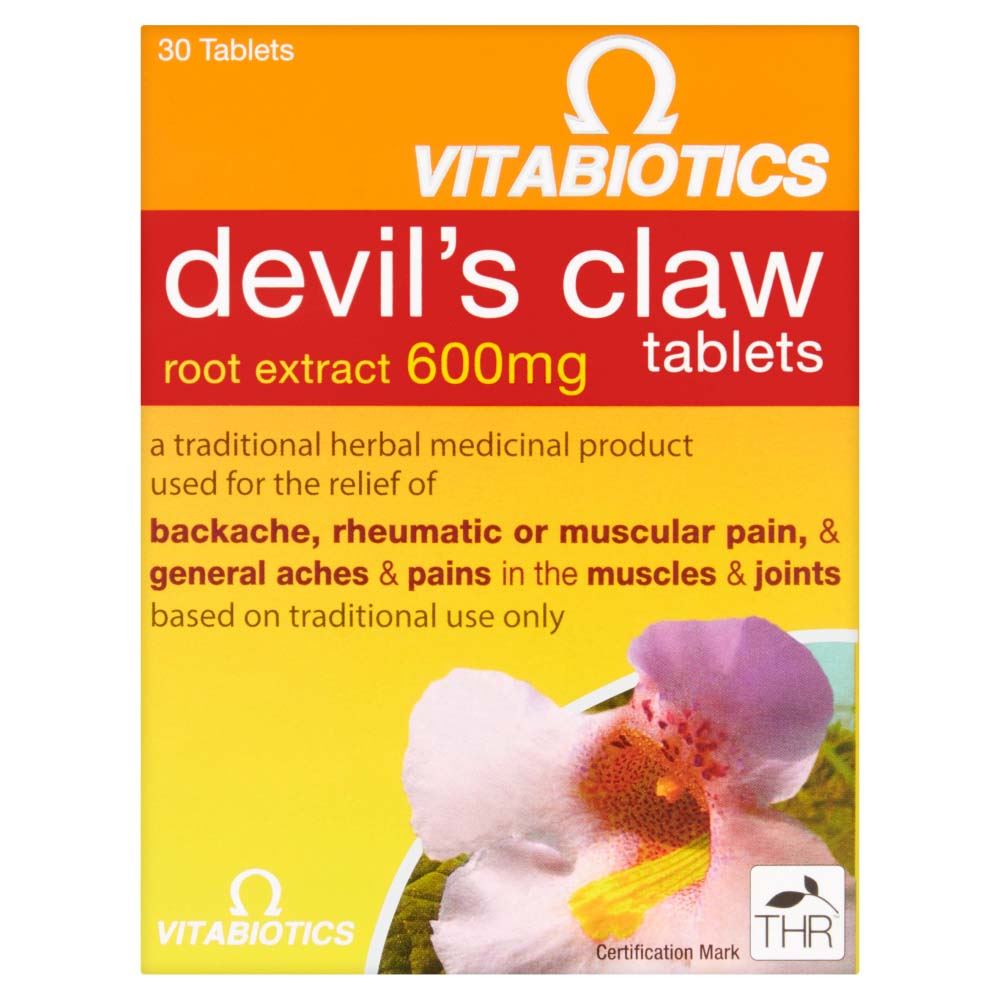 Vitabiotics Devil's Claw 600mg - 30 Tablets – Health Plus Living