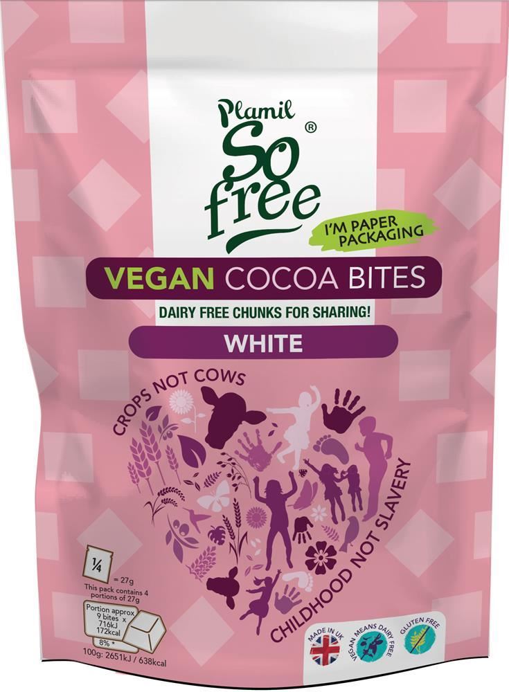 Plamil Vegan White Cocoa Bites 108g - 7 Pack – Health Plus Living