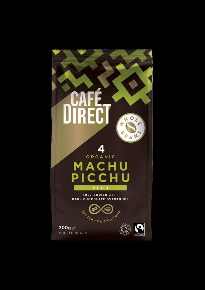 Cafedirect FT Whole Bean Machu Picchu Organic Coffee 200g – Health Plus ...
