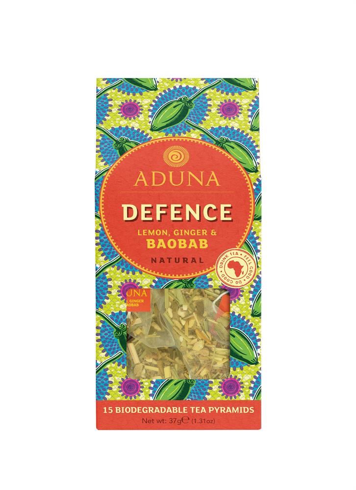 Aduna Defence Super-Tea Lemon Ginger & Baobab (15 Pyramids) – Health ...