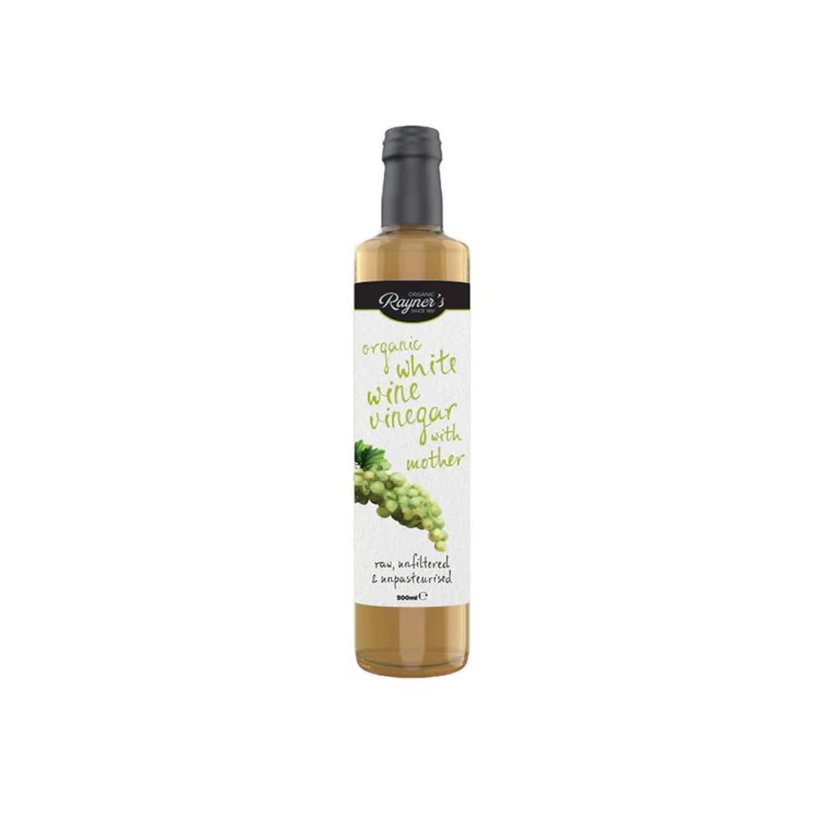 Rayner's Organic White Wine Vinegar With Mother - 500ml – Health Plus ...