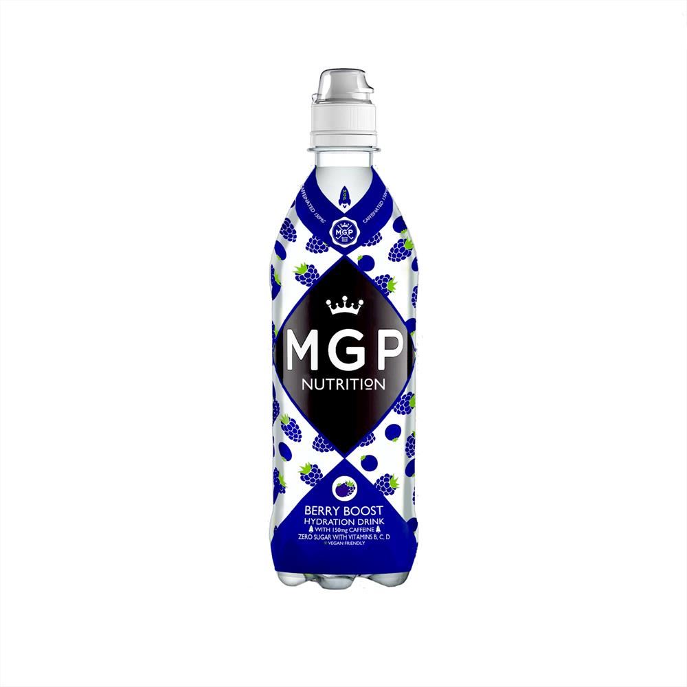 MGP Nutrition Berry Boost Hydration Drink + 150mg Caffeine 500ml Vegan ...