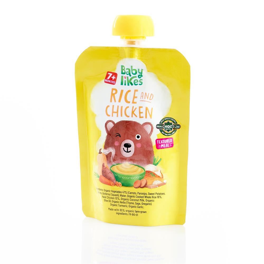 Baby Likes Rice & Chicken - Halal Baby Food 7 months+ 130g - 6 Pack ...