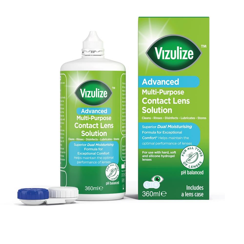 Vizulize Advanced Multi Purpose Contact Lens Solution 360ml – Health ...