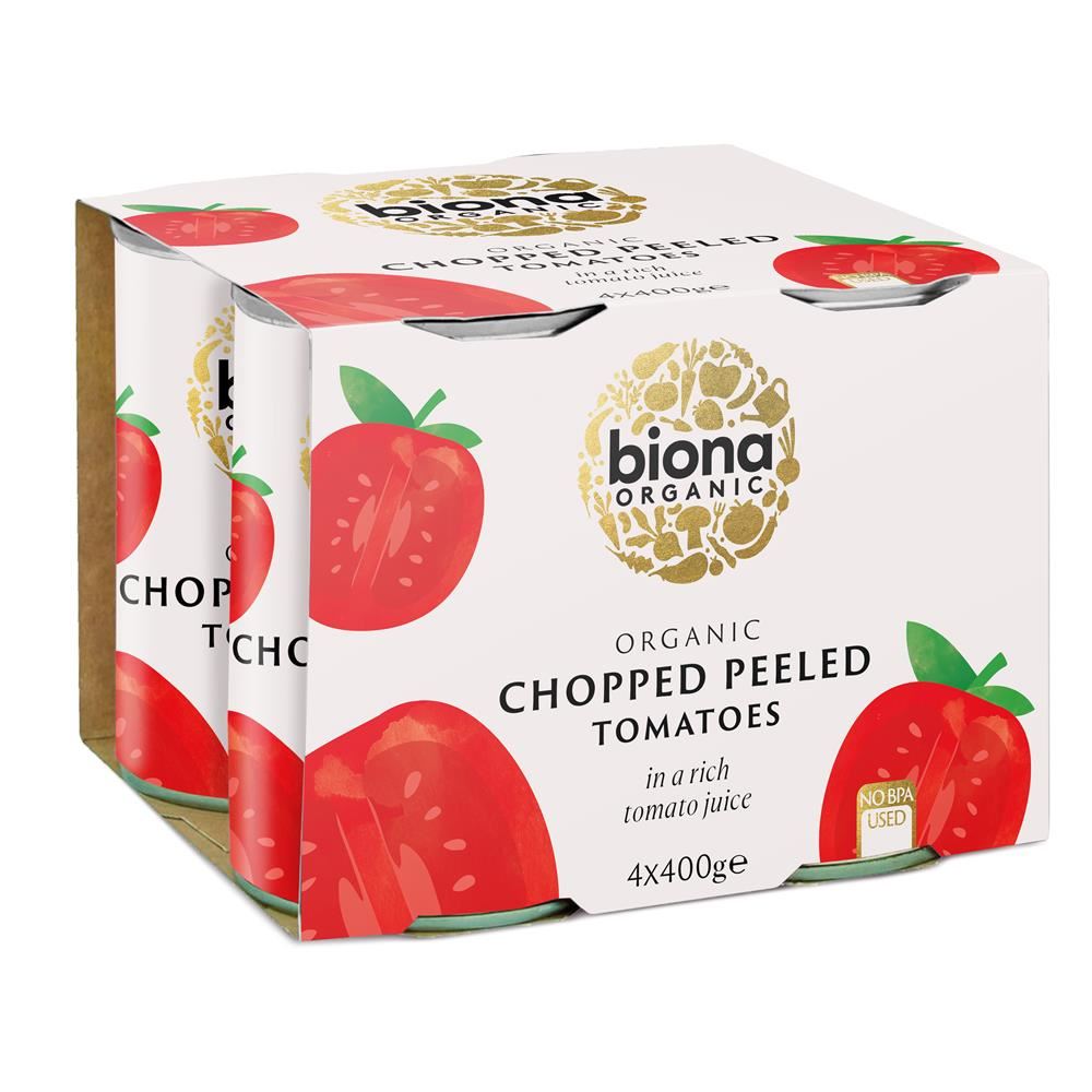 Biona Organic Chopped Tomatoes 4-pack - 4x400g – Health Plus Living