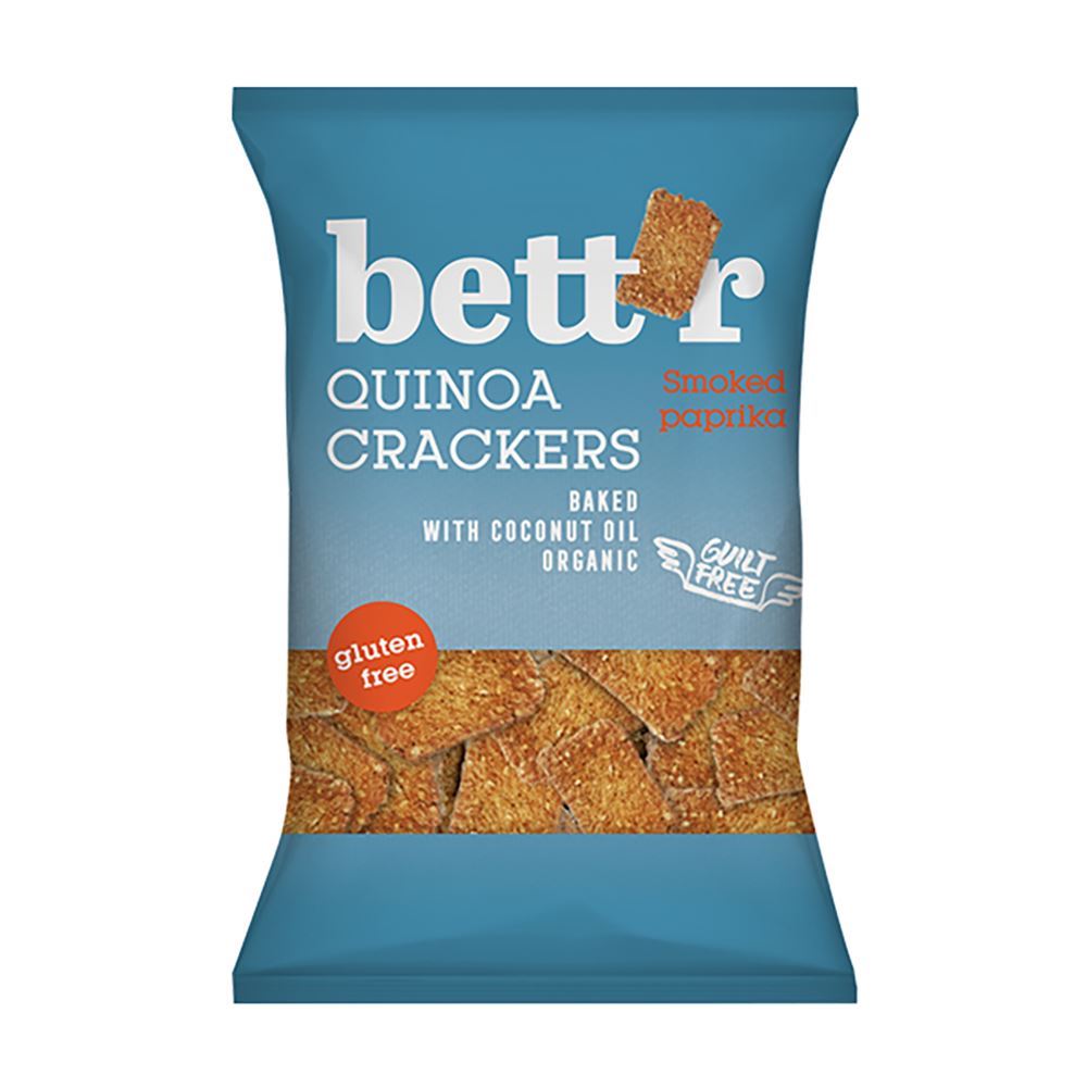 Bettr Quinoa Crackers Smoked Paprika 100g - 6 Pack – Health Plus Living