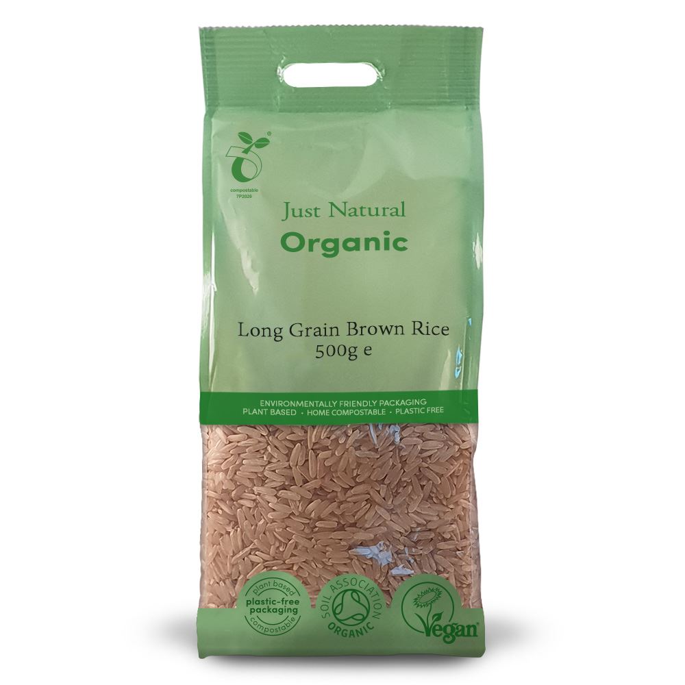 Just Natural Organic Organic Long Grain Brown Rice 500g – Health Plus ...