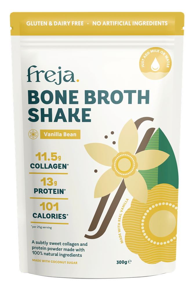 Freja Bone Broth Shake 300g - Vanilla – Health Plus Living