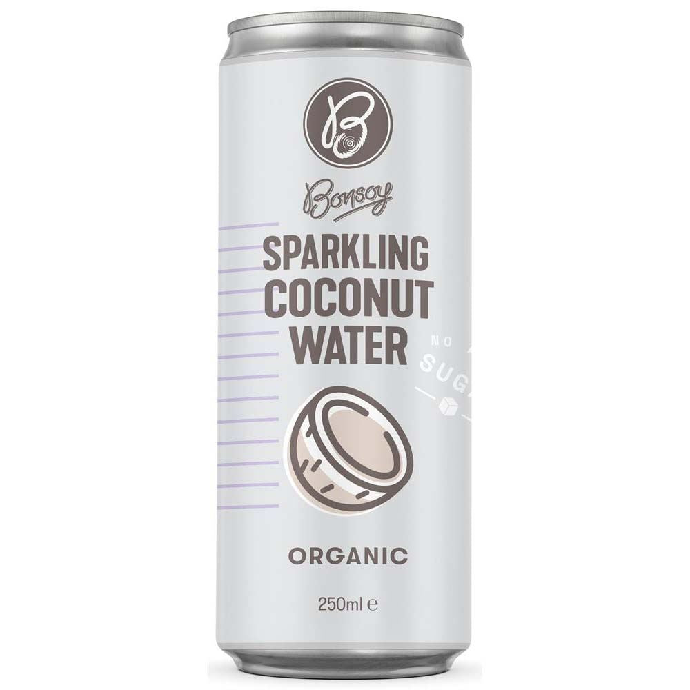 Bonsoy Organic Sparkling Coconut Water - Original 250ml - 12 Pack ...