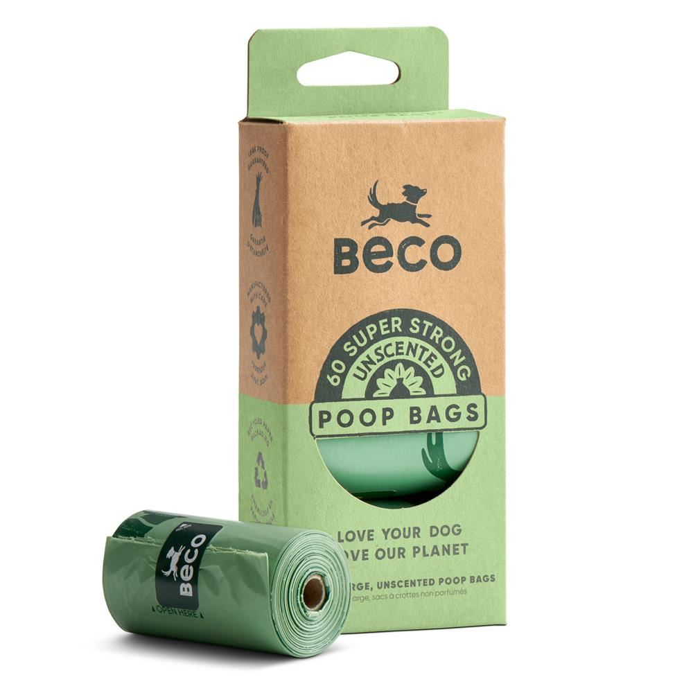 Beco Unscented Poop bags. 60 bags – Health Plus Living