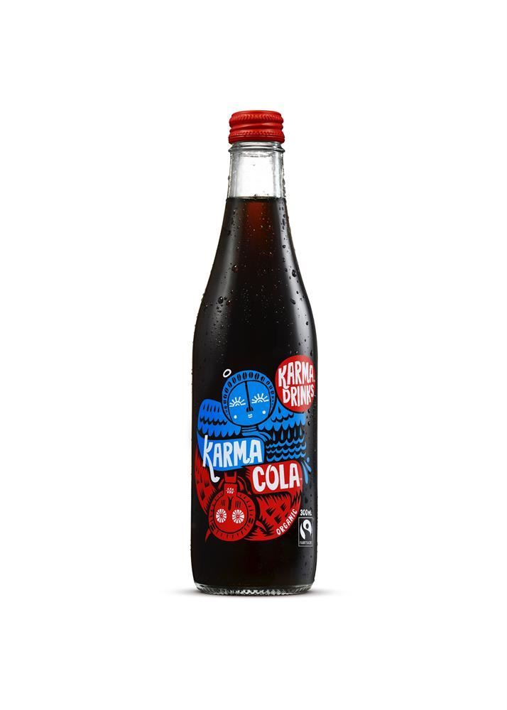 Karma Cola Organic Fair Trade and Ethical Cola 300ml - 6 Pack – Health ...