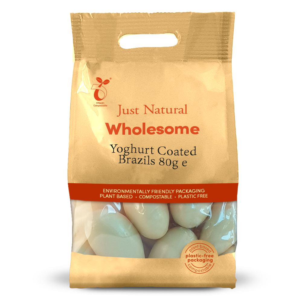 Just Natural Wholesome Yoghurt Coated Brazil Nuts 80g – Health Plus Living