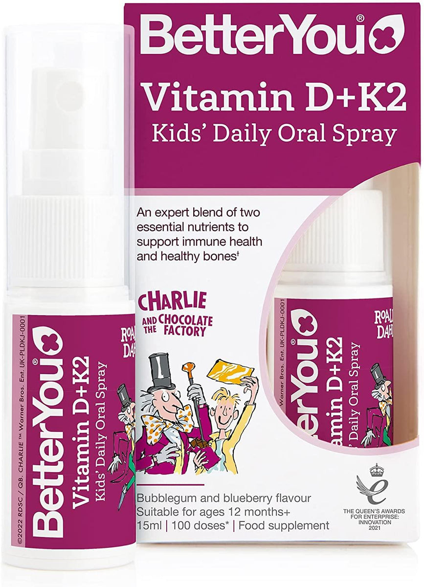 BetterYou Kids Vitamin D+K2 Daily Oral Spray - 15ml – Health Plus Living