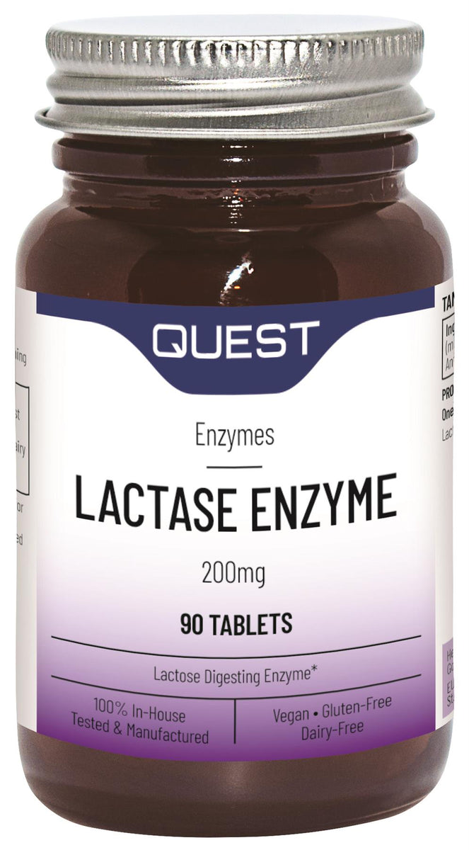 Quest Lactase - Lactose Digesting Enzyme - 200mg - 90 Tablets – Health ...