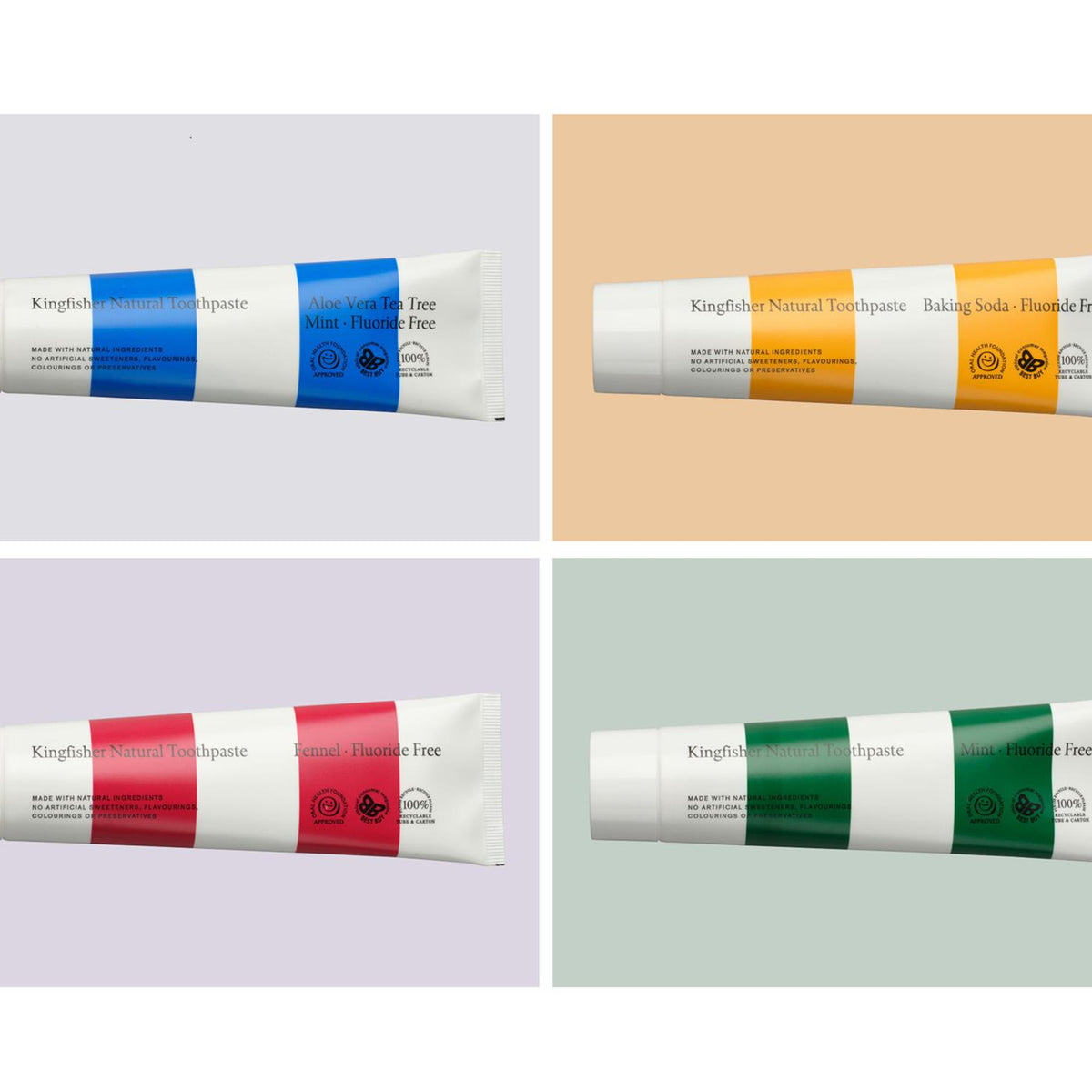 Kingfisher Natural Toothpaste 100ml - All Flavours – Health Plus Living