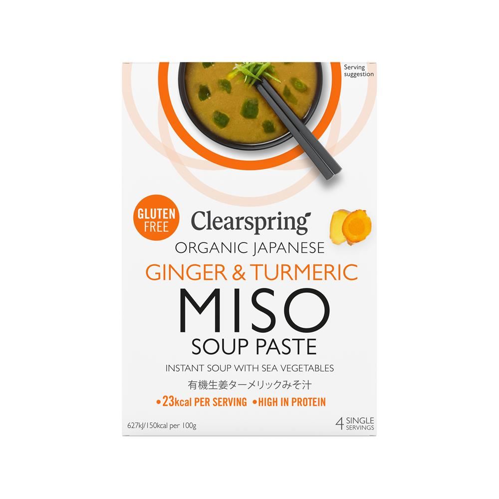 Clearspring Organic Japanese Ginger & Turmeric Instant Miso Soup 60g ...