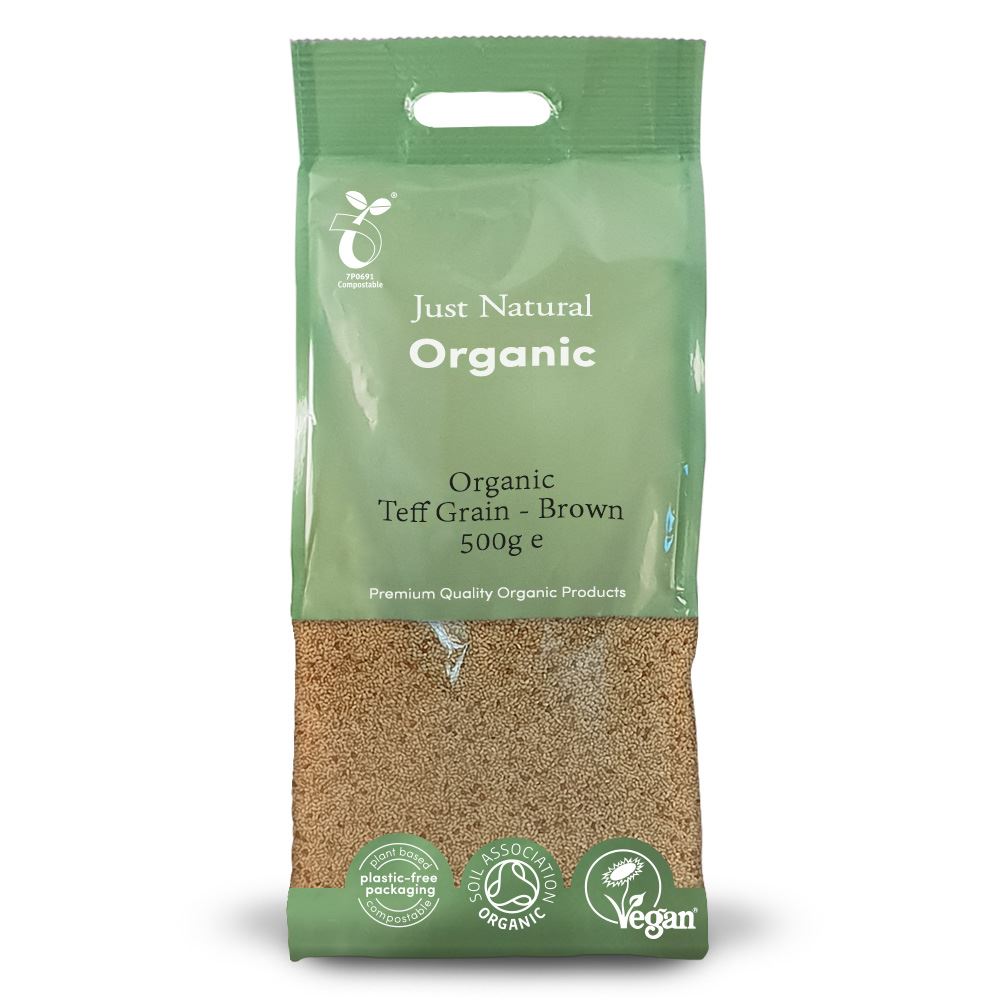 Just Natural Organic Organic Teff Grain - Brown 500g – Health Plus Living