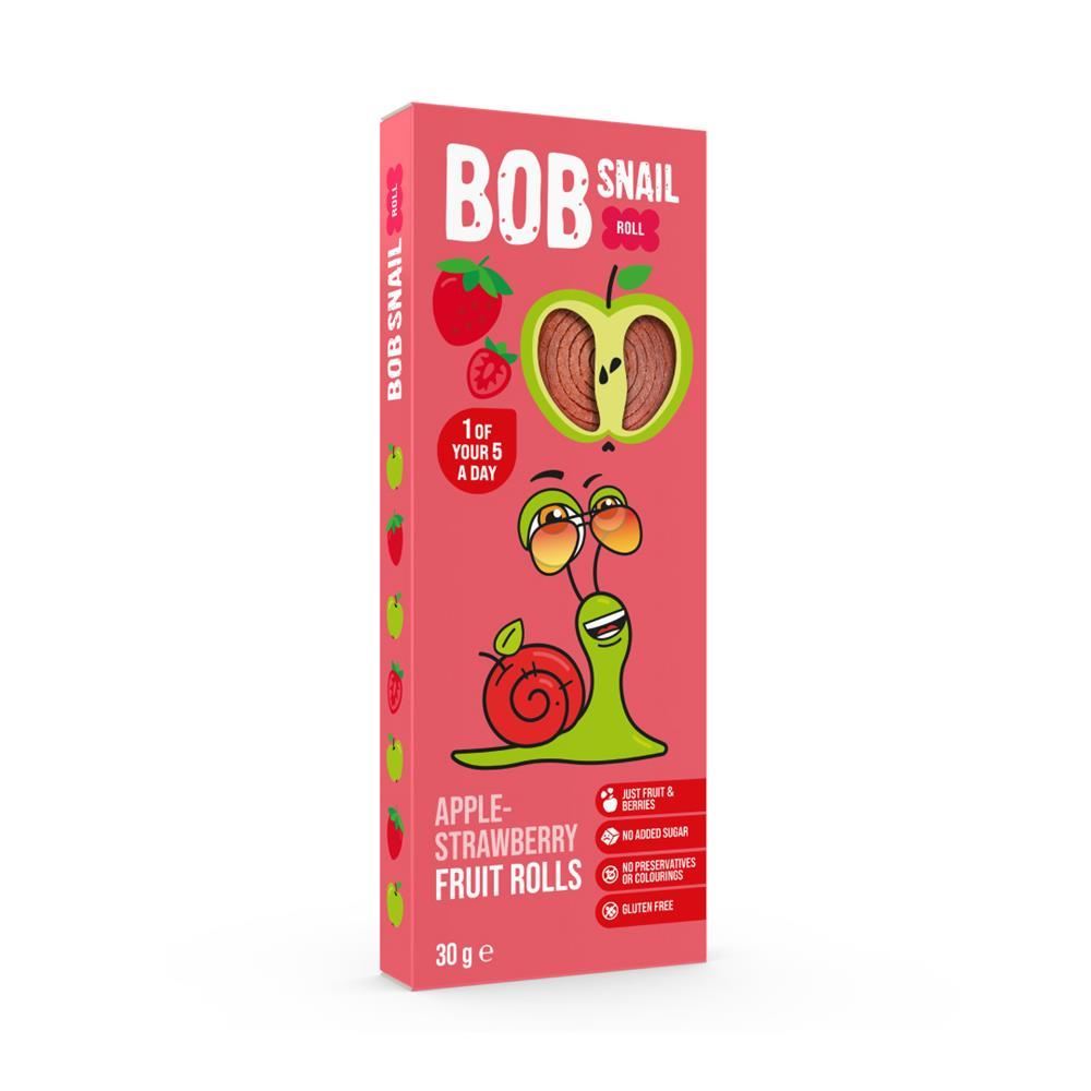 Bob Snail Apple-Strawberry Fruit Rolls 30g - 100% Fruit! - 24 Pack ...