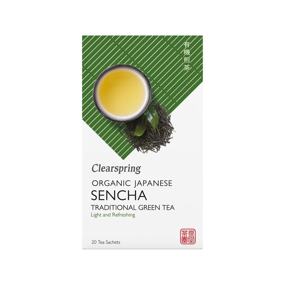 Clearspring Organic Japanese Green Tea Sencha tea bags/box 20 teabags ...