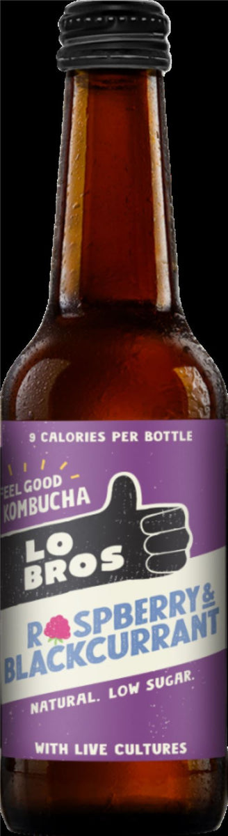 Lo Bros Kombucha - Raspberry & Blackcurrant Low Sugar 330ml – Health ...