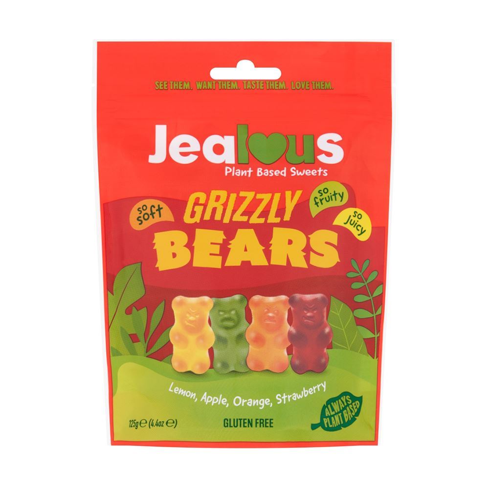 Jealous Sweets Grizzly Bears Plant Based Sweets 125g - 10 Pack – Health ...