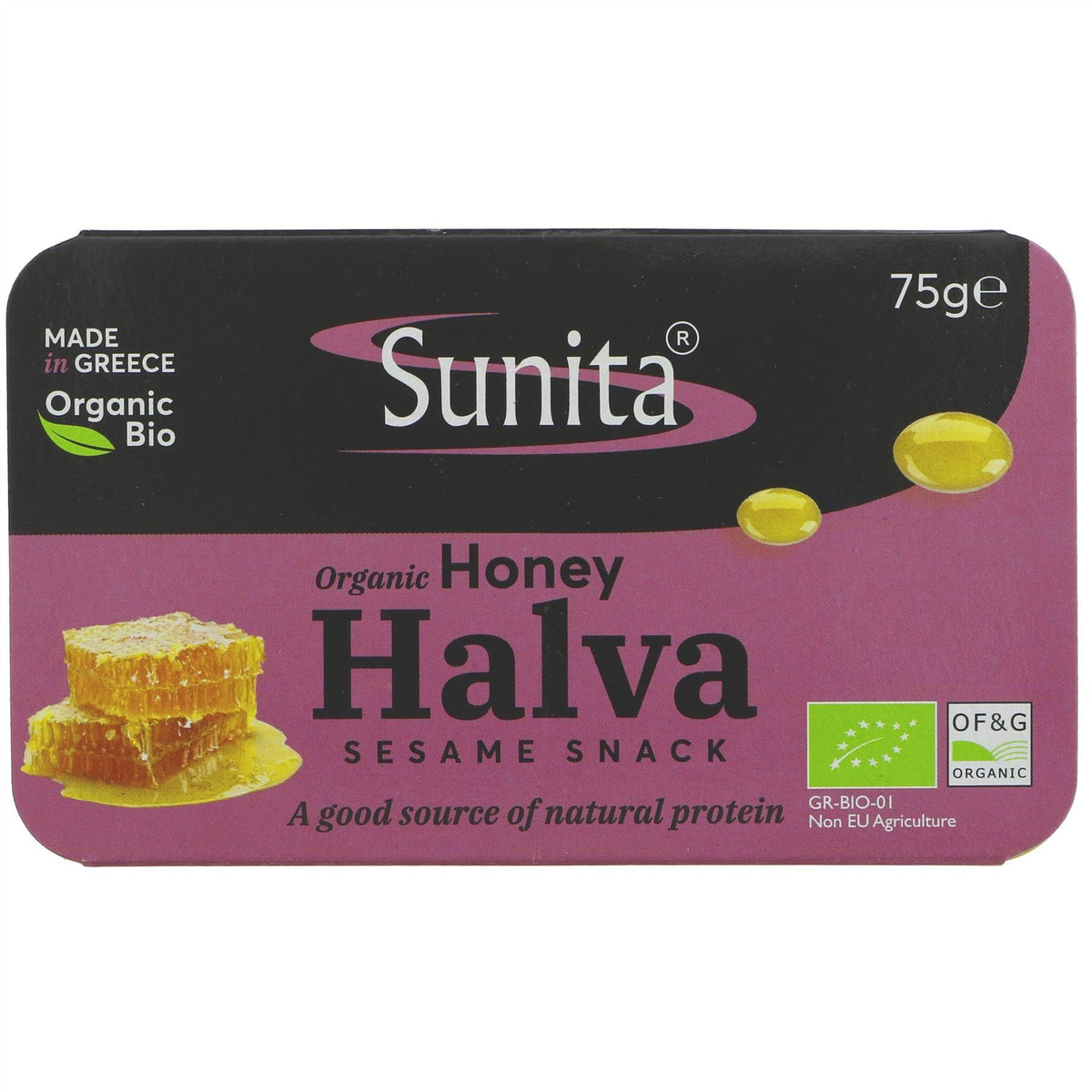 Sunita Organic Honey Halva Sesame Snack - 75g – Health Plus Living