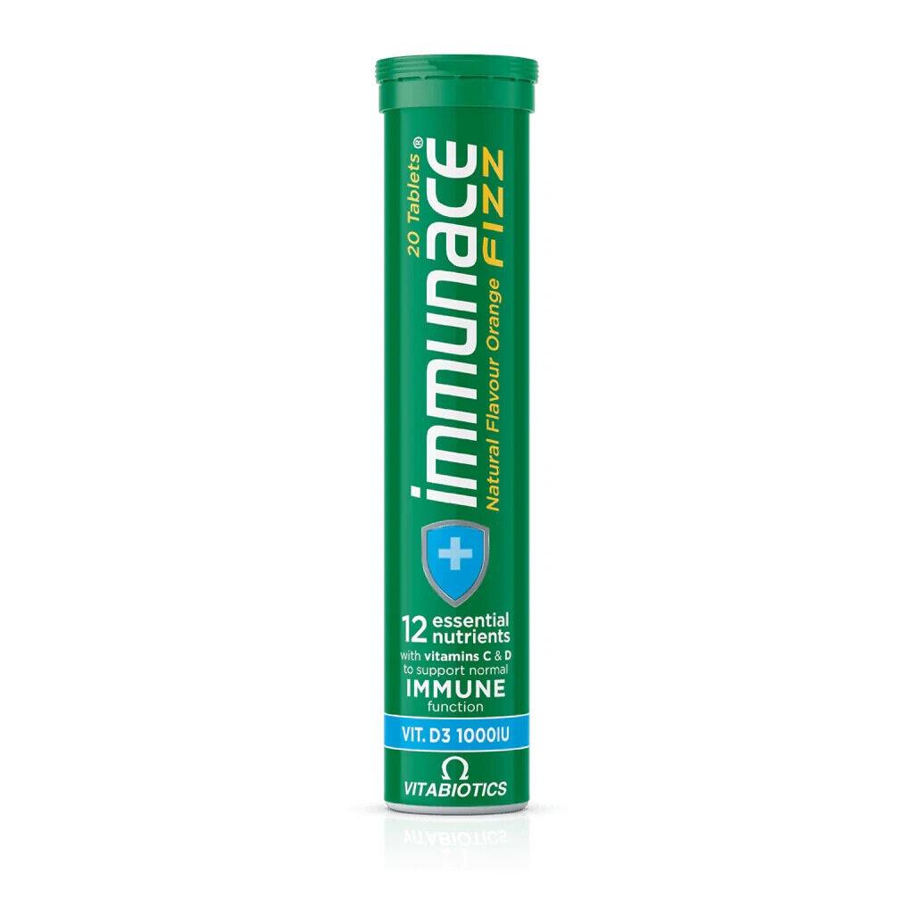 Vitabiotics Immunace Fizz - 20 Natural Orange Flavour Tablets – Health ...