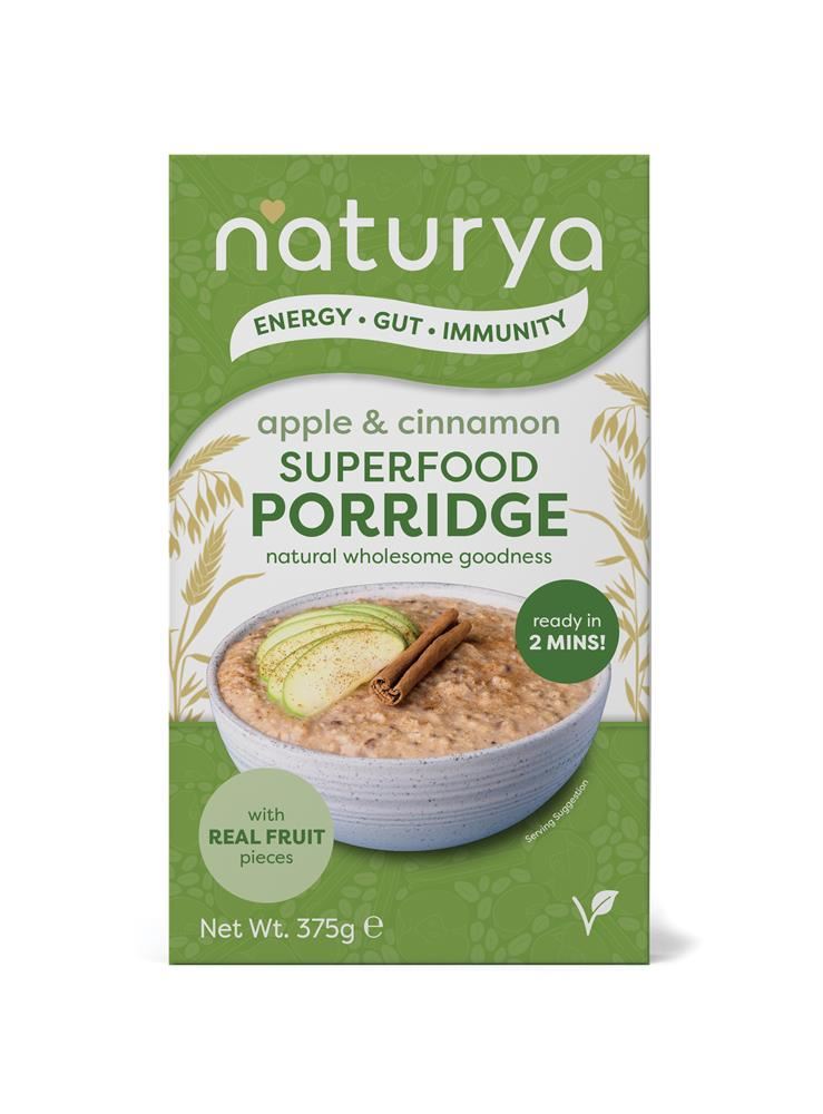 Naturya Superfood Porridge Apple & Cinnamon 375g – Health Plus Living