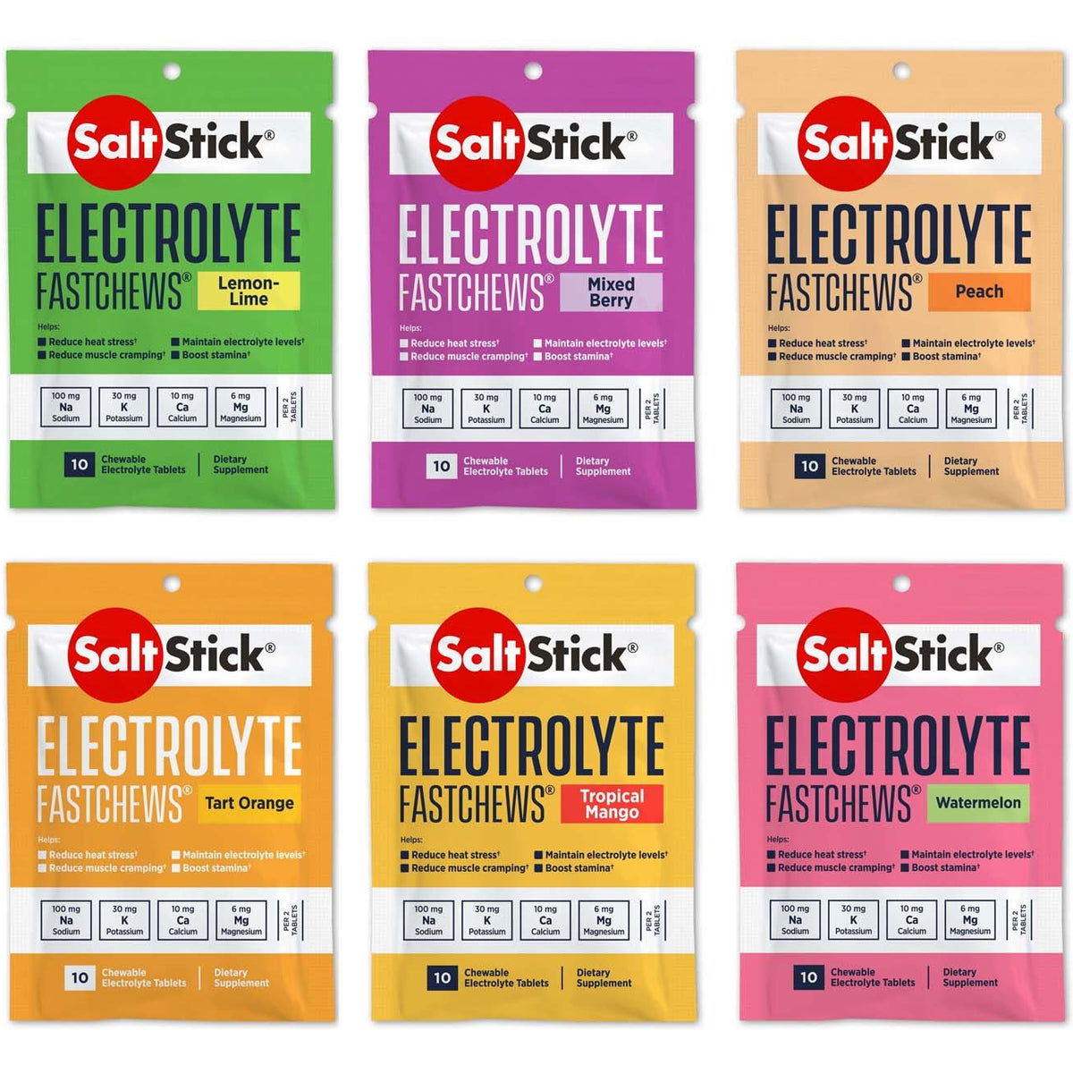 SaltStick Electrolyte FastChews - Pack of 10 - All Flavours – Health ...