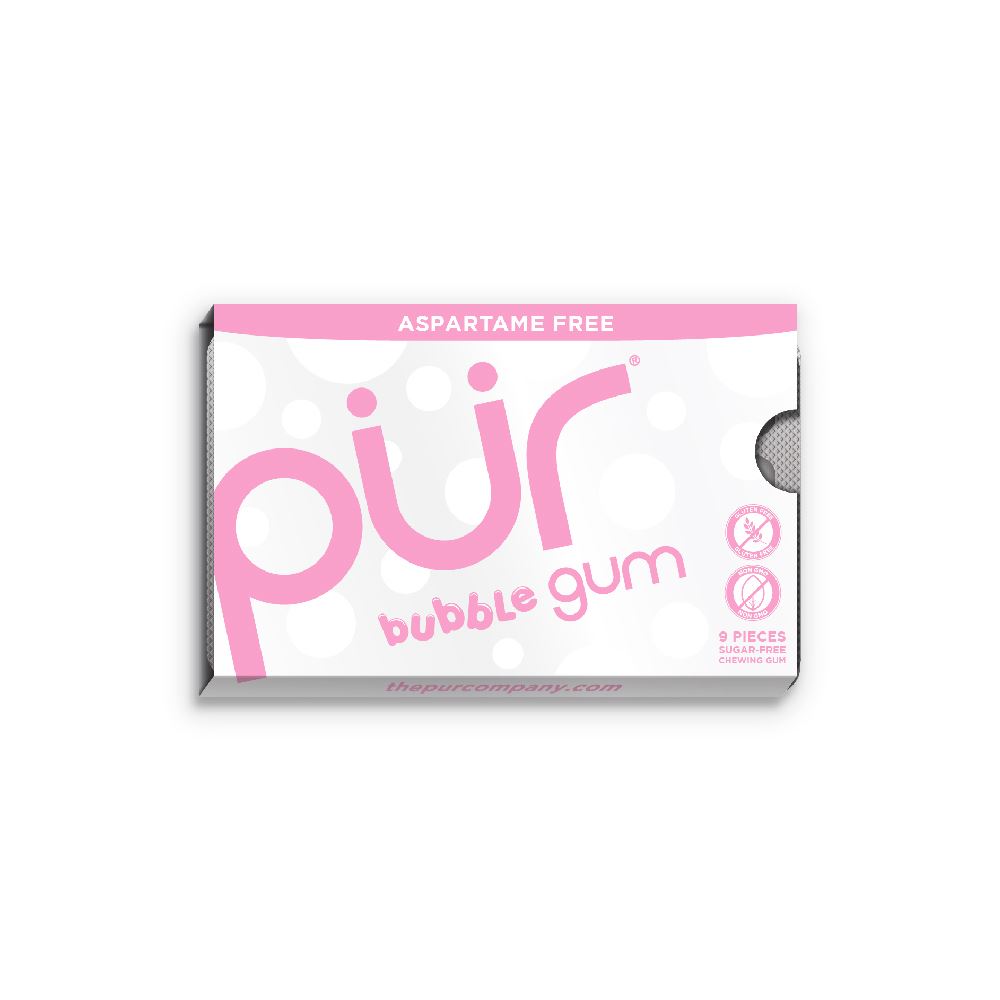 Pur Gum ASPARTAME FREE - PUR Gum Bubblegum flavour blister - 9 pieces ...